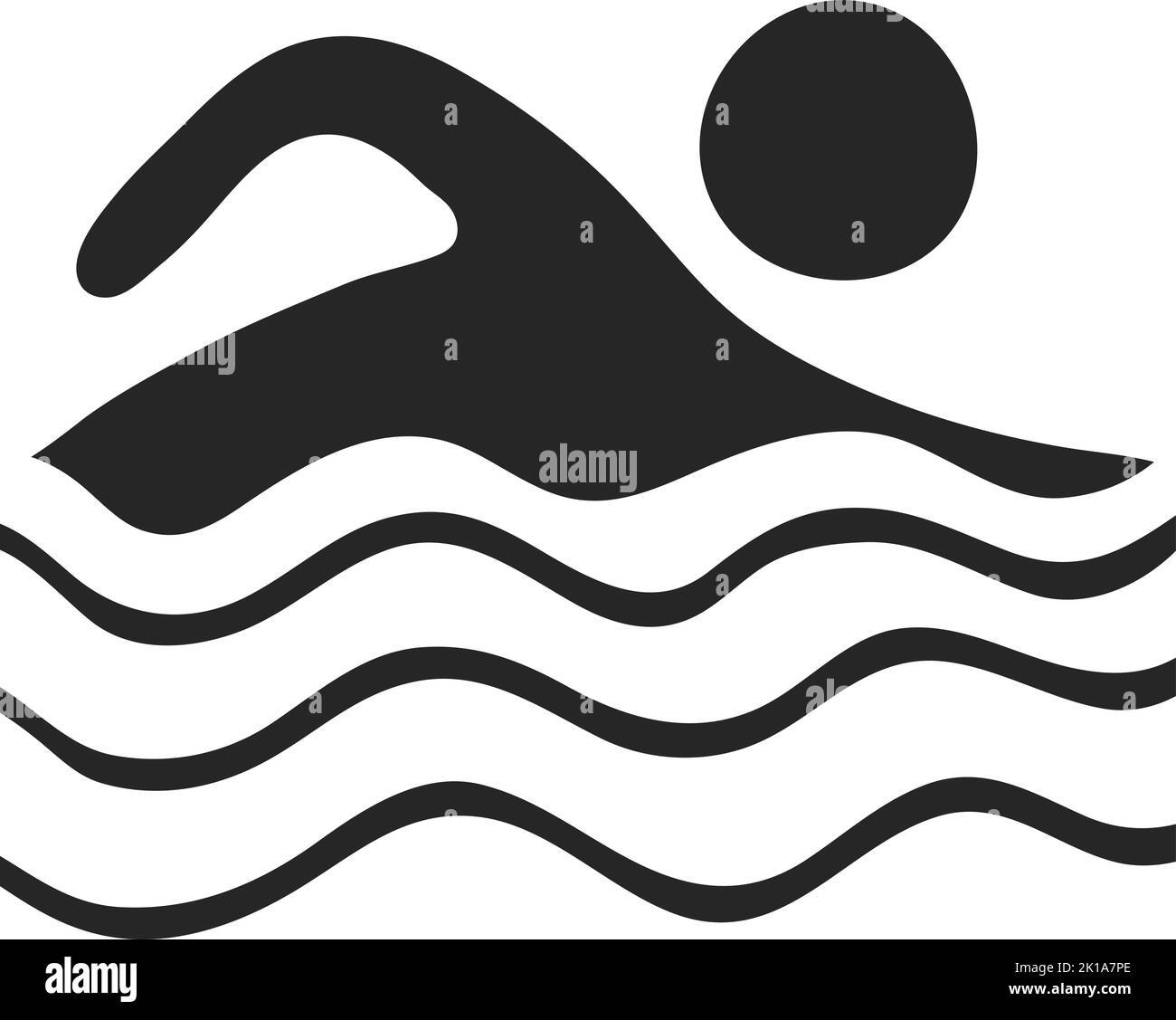 Hand drawn Man swimming vector illustration Stock Vector Image & Art ...