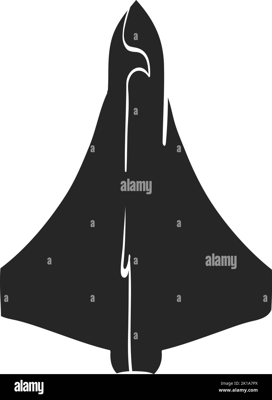 Hand drawn Supersonic airplane vector illustration Stock Vector Image ...