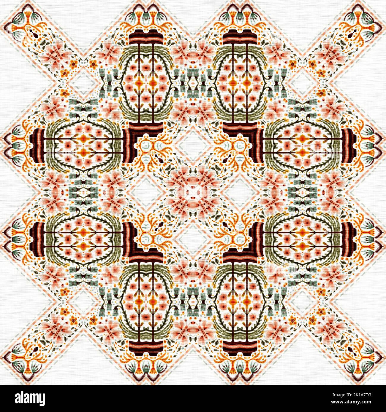 Boho botanical cottage core seamless pattern. Trendy decorative ...
