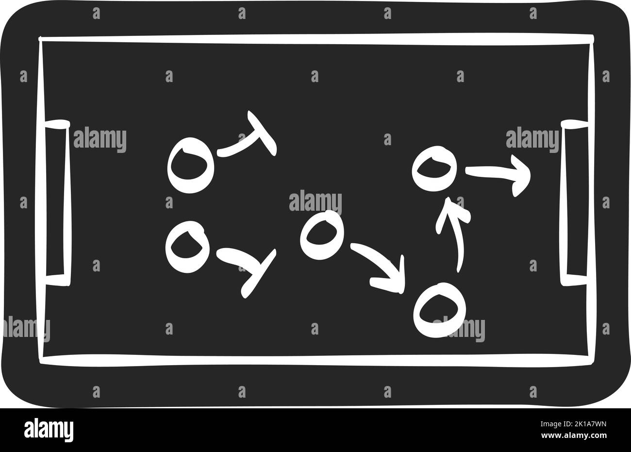 Hand drawn Chalkboard with arrow doodle vector illustration Stock ...