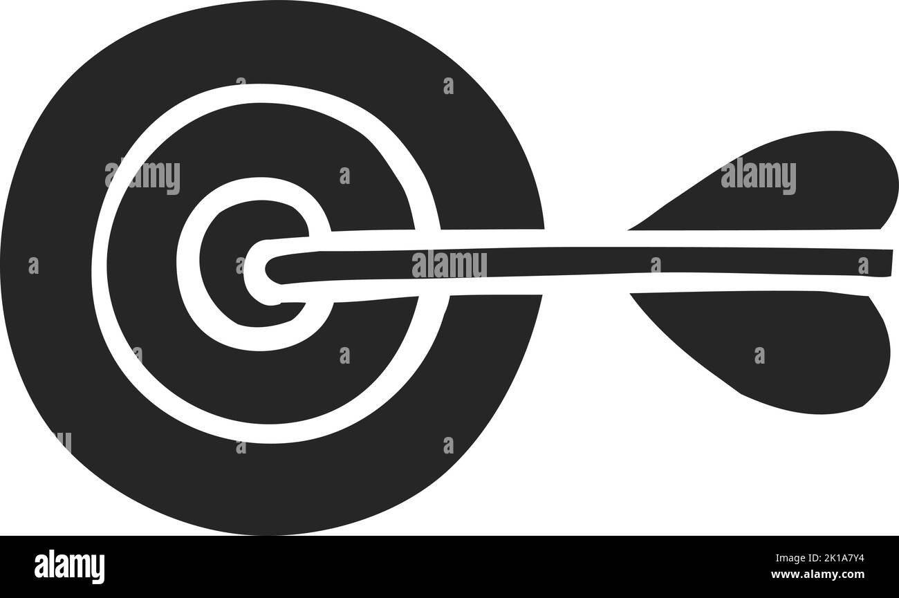 Hand drawn Arrow bullseye vector illustration Stock Vector Image & Art ...