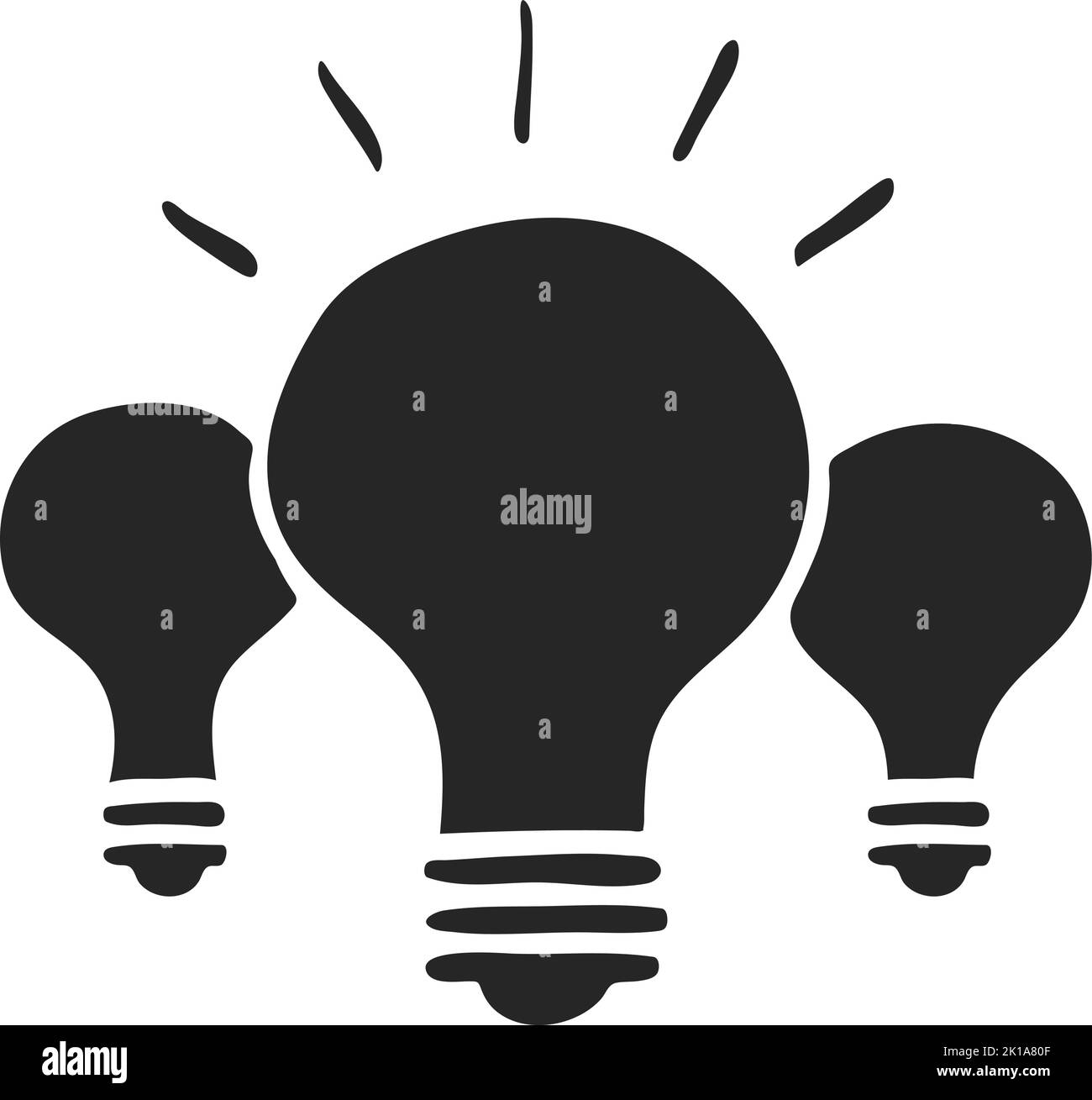 Hand drawn Light bulb vector illustration Stock Vector Image & Art - Alamy