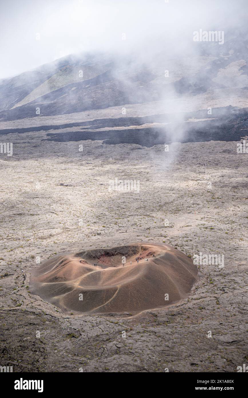 Formica Leo small crater close to Piton de la Fournaise active volcano ...
