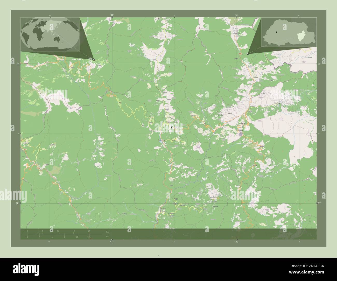Mongar bhutan district map hi-res stock photography and images - Alamy