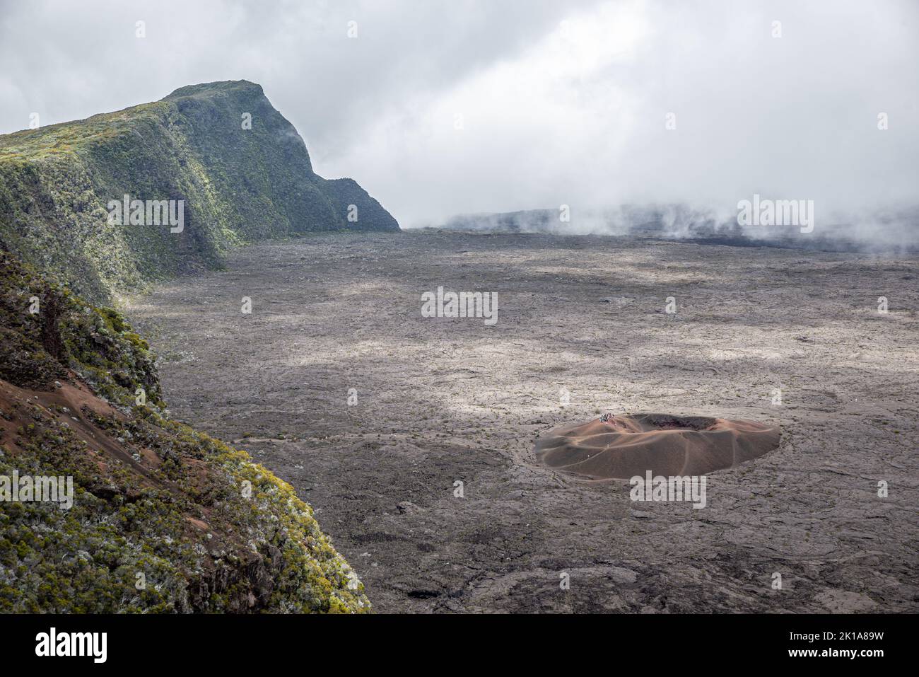 Formica Leo small crater close to Piton de la Fournaise active volcano ...