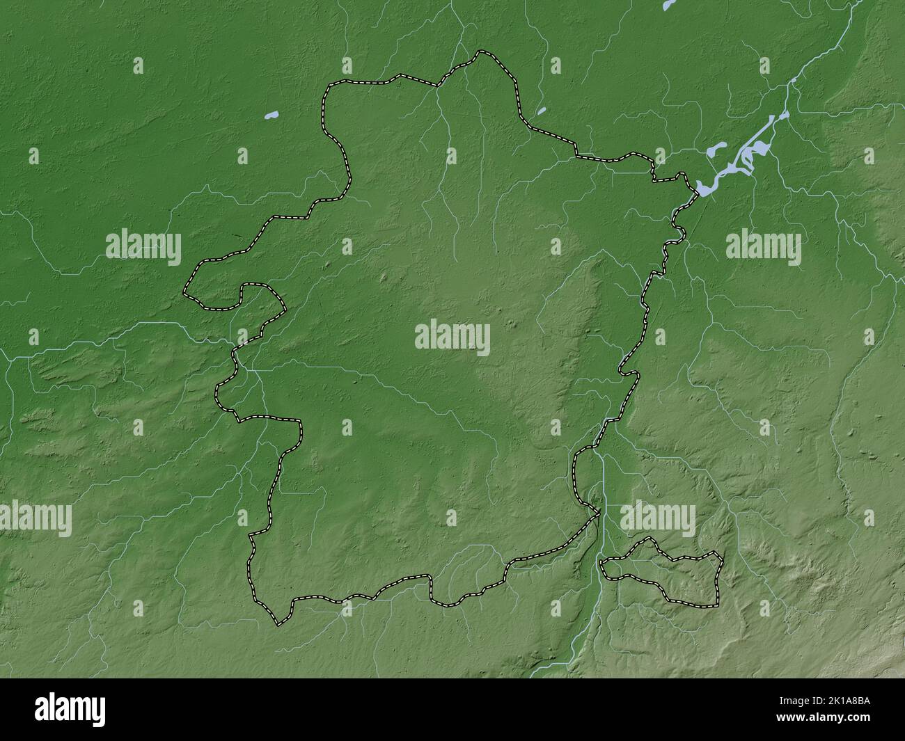 Limburg, province of Belgium. Elevation map colored in wiki style with ...