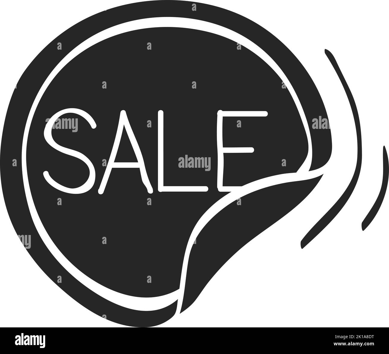 Hand drawn Sale sticker vector illustration Stock Vector Image & Art ...