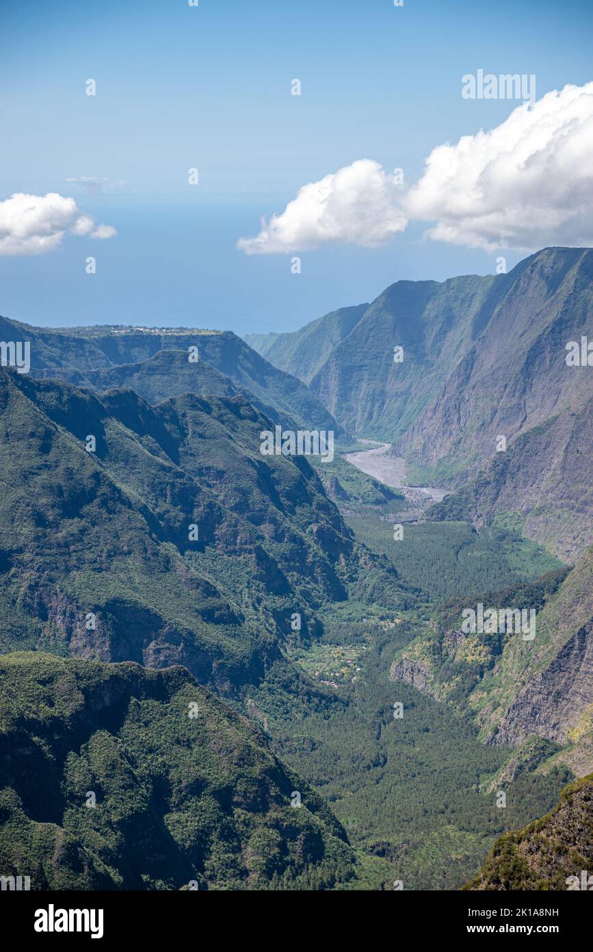 Mountainous landscape, Réunion Island, France Stock Photo - Alamy