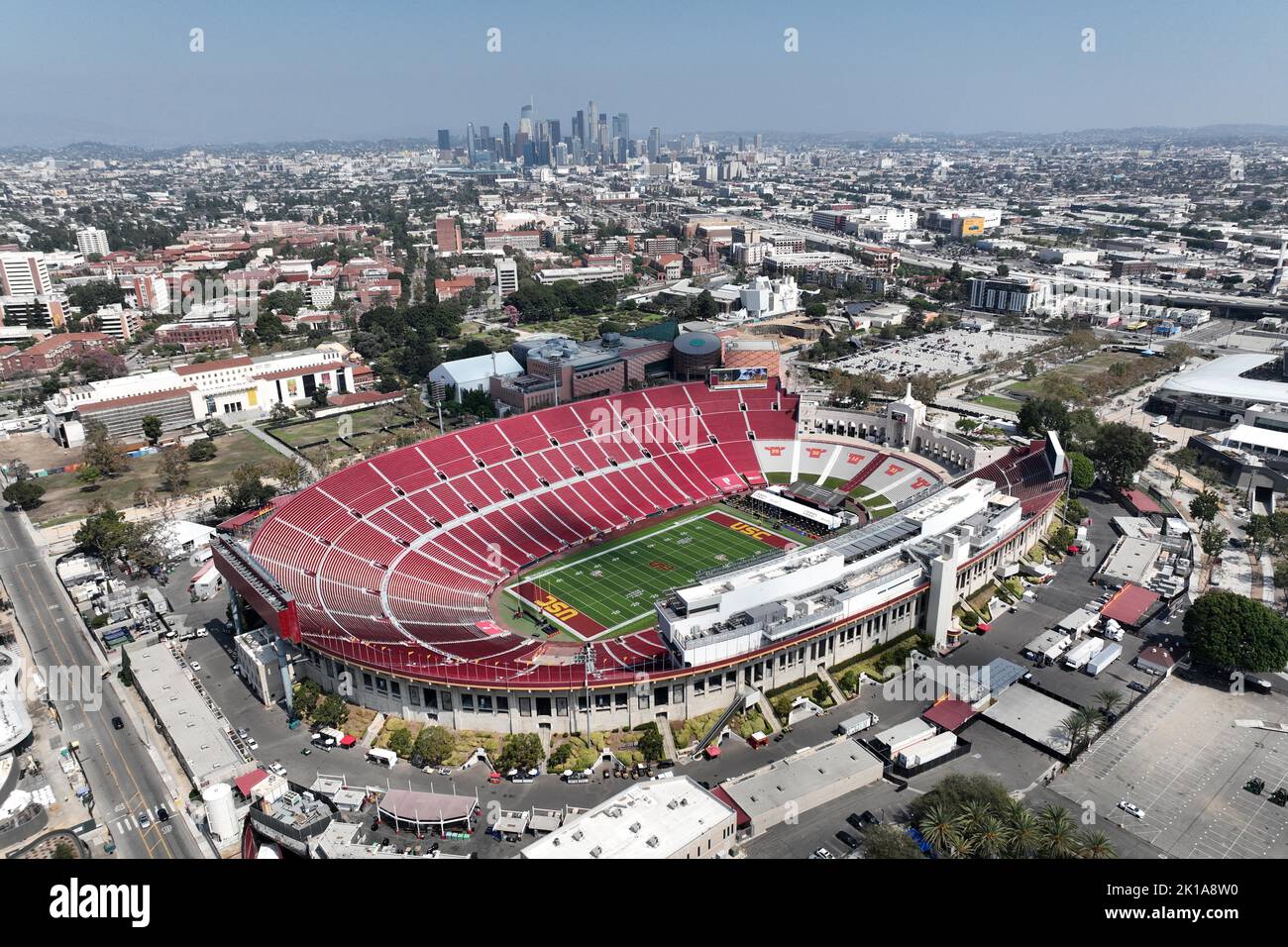 Los Angeles, USA. 16th Sep, 2022. A general overall aerial view of the ...