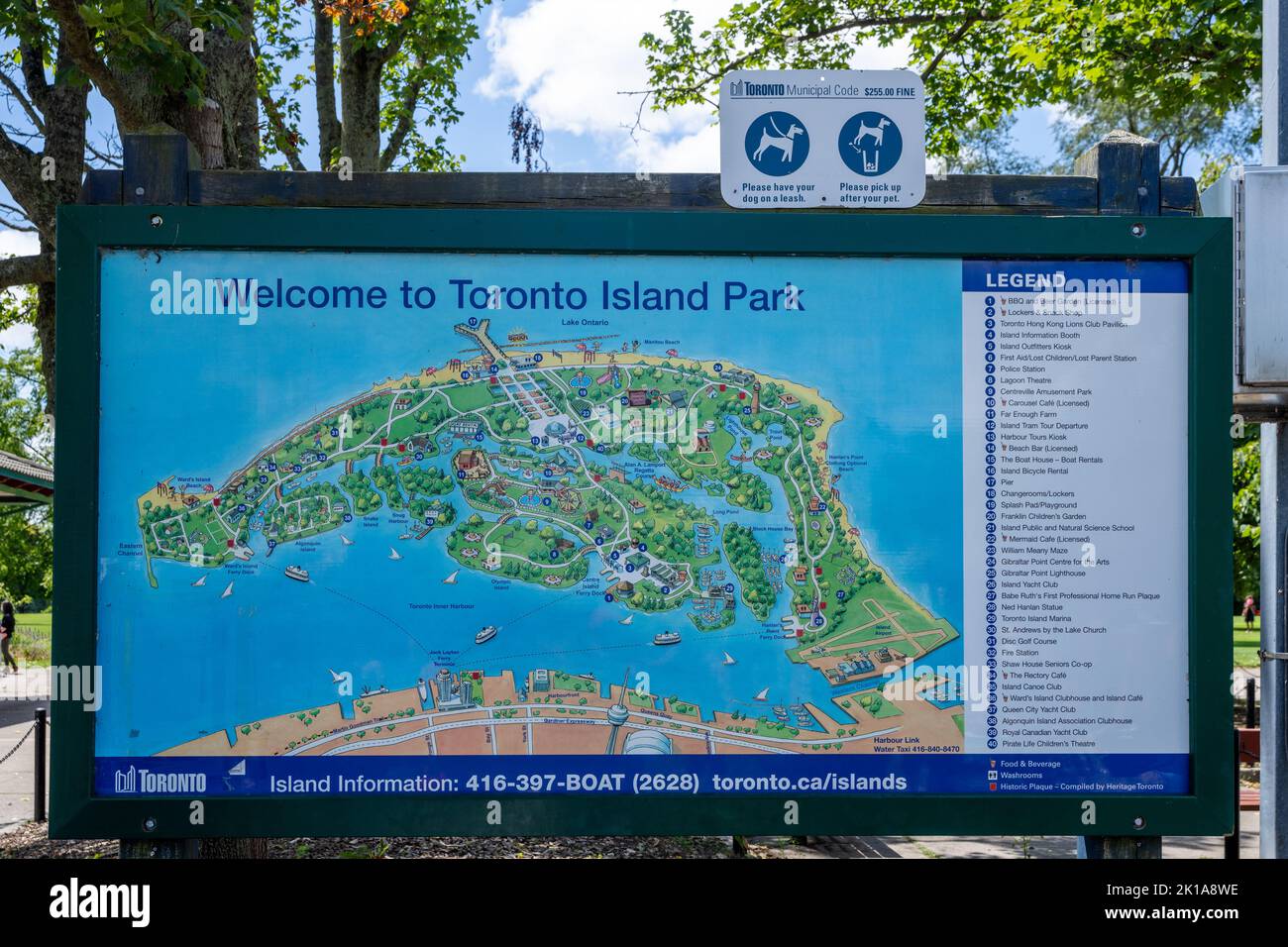 Toronto Island Park sign Stock Photo - Alamy