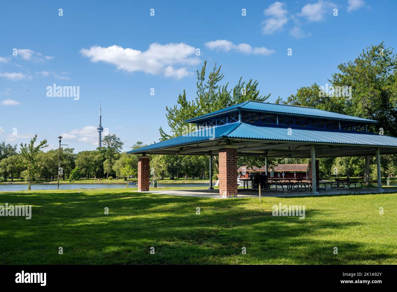 A pavilion in the Toronto Islands Centre Island Park. Toronto, Ontario ...