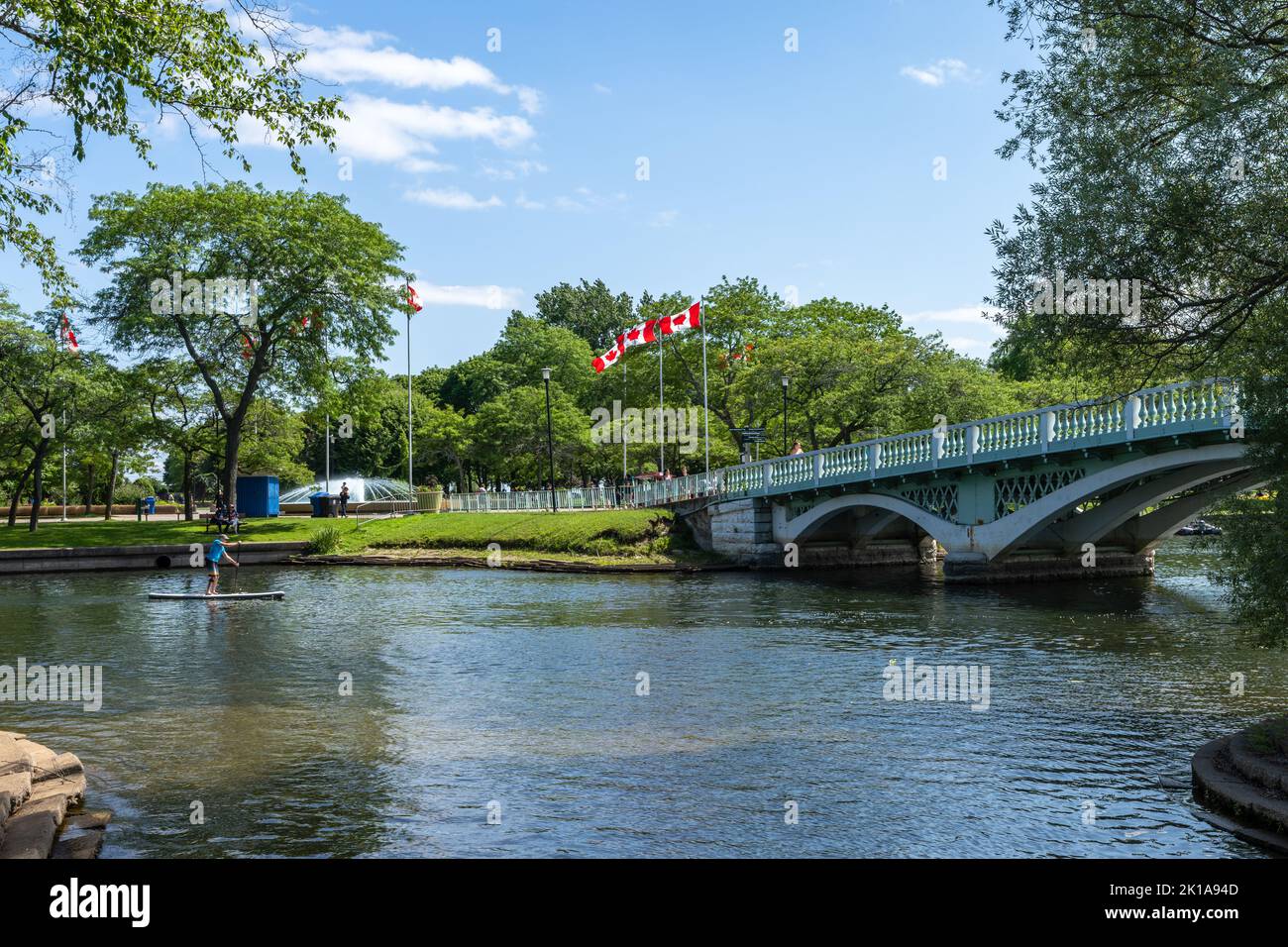 Toronto Islands Park Centre Island Bridge. Toronto, Ontario, Canada ...