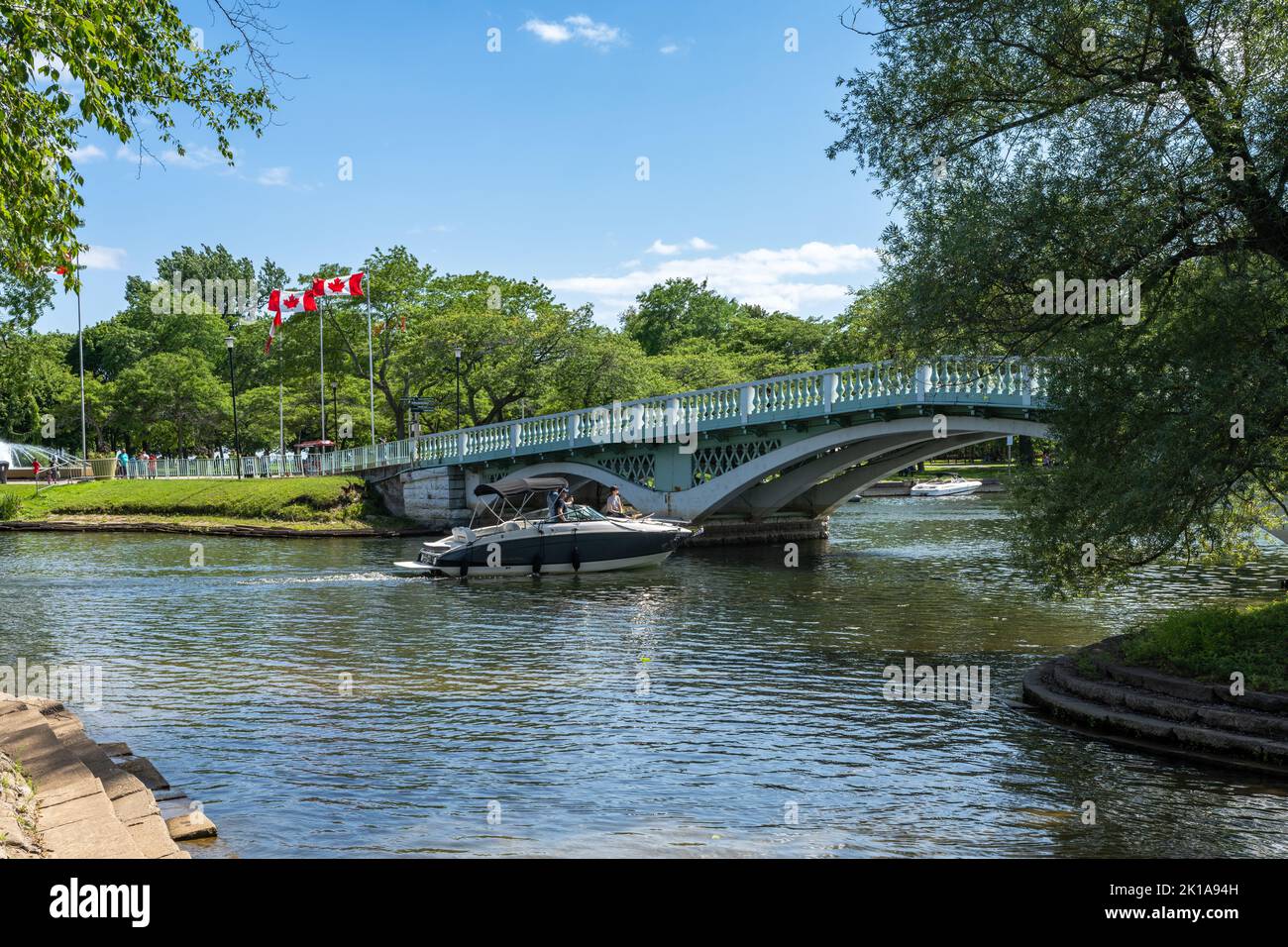Toronto Islands Park Centre Island Bridge. Toronto, Ontario, Canada ...