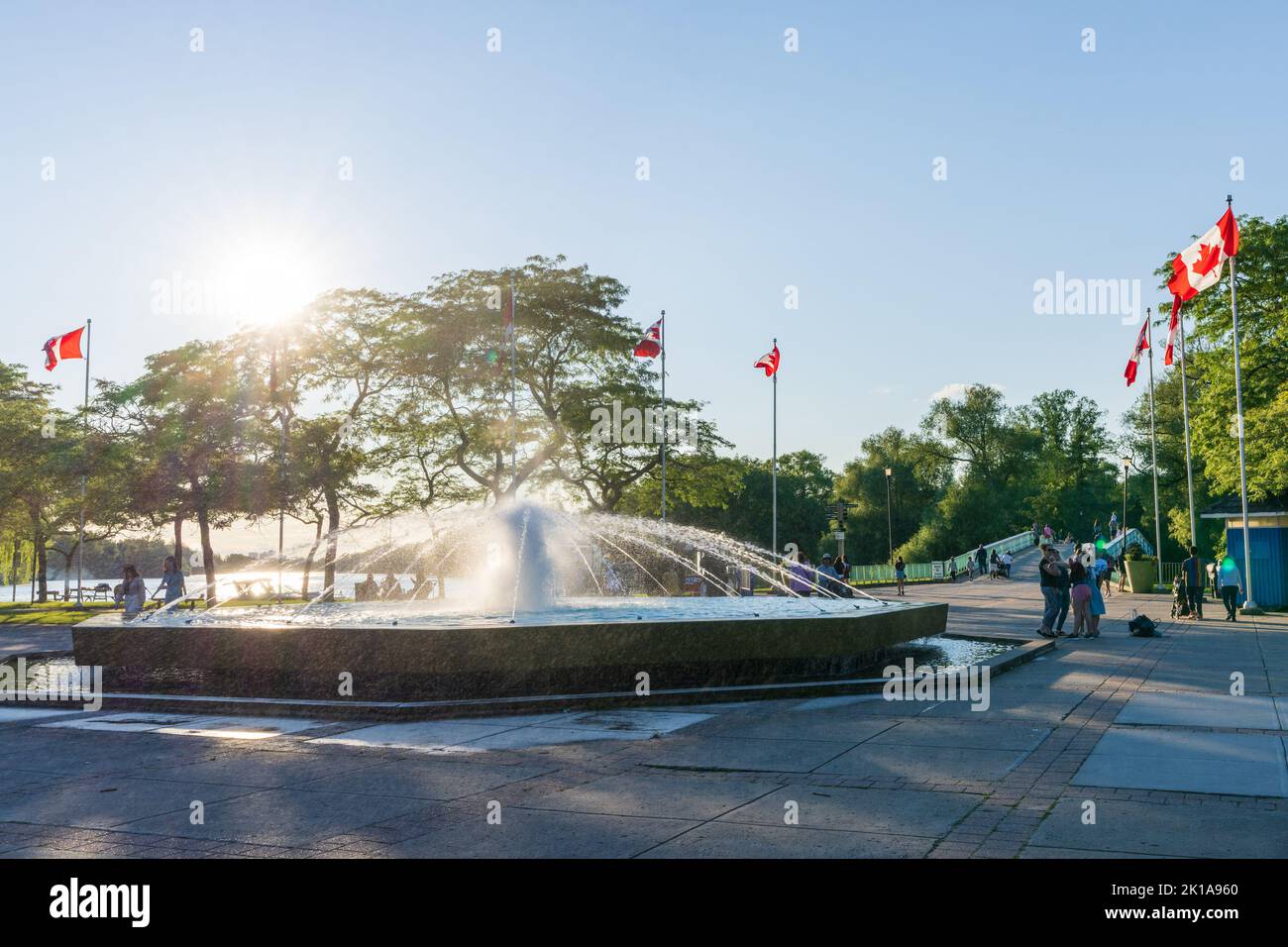 Toronto Islands Park Centre island fountain. Toronto, Ontario, Canada ...