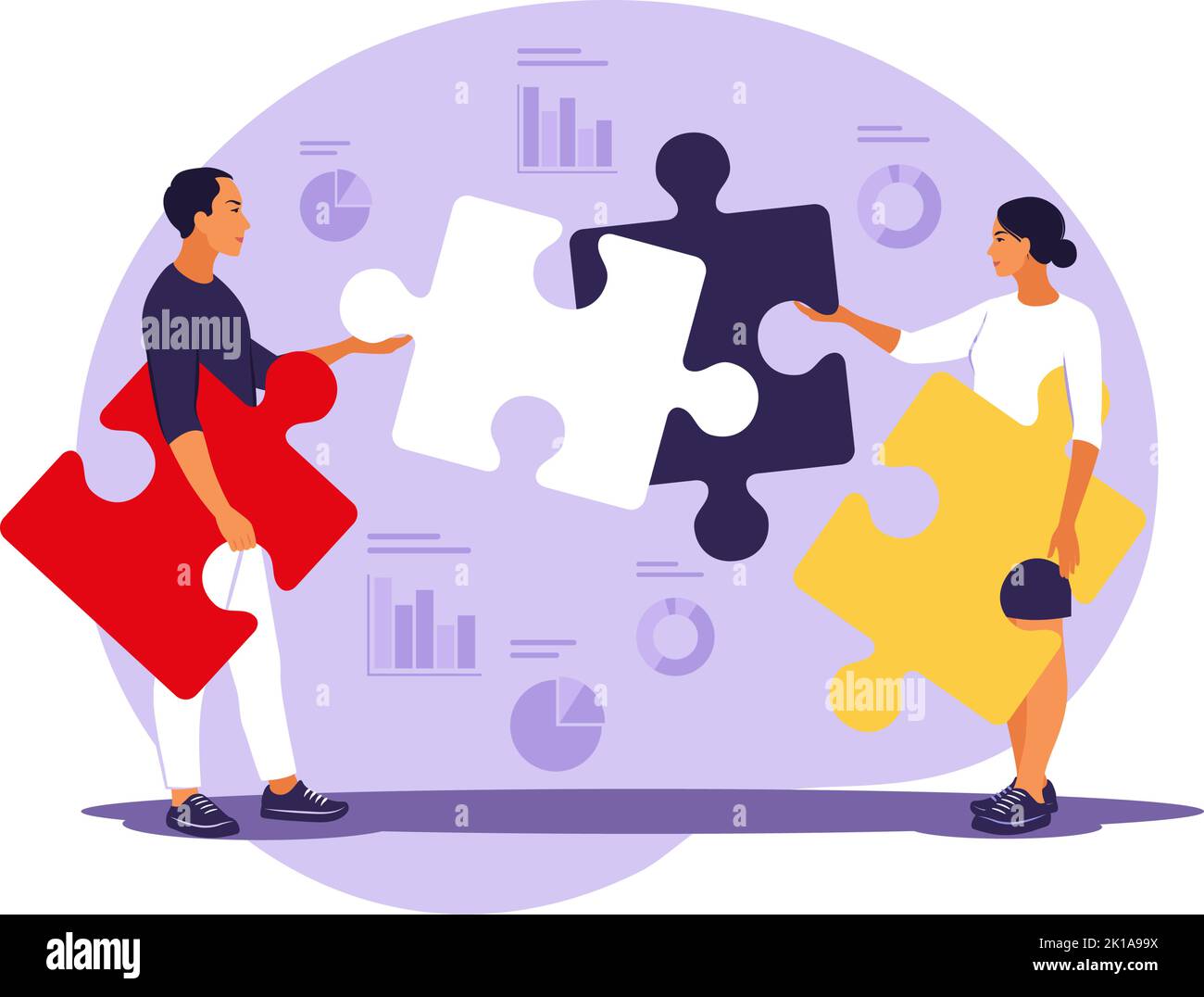 Problem solving. creative decision, difficult task concept. Man and ...