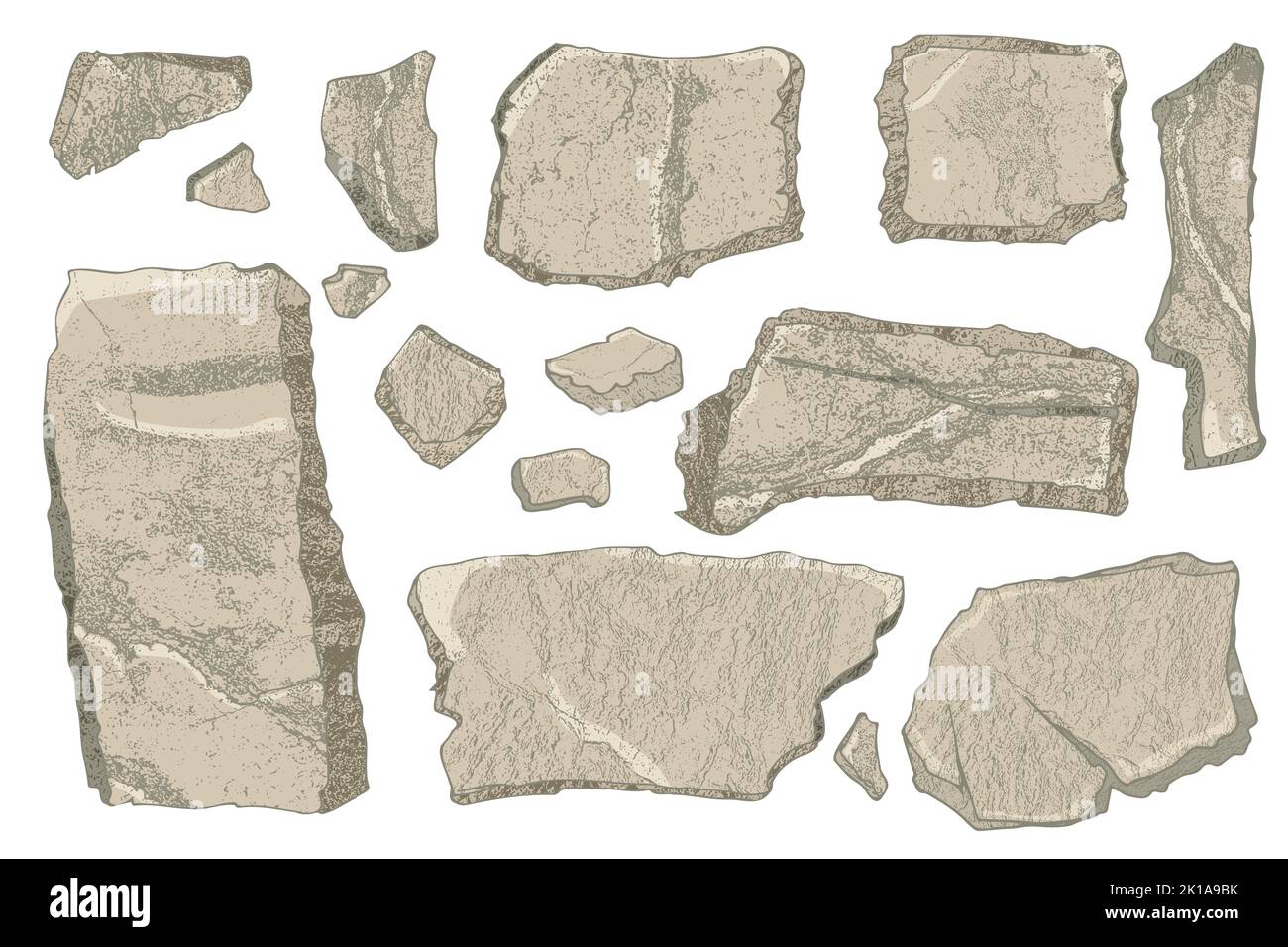 Concrete blocks debris Stock Vector Images - Alamy