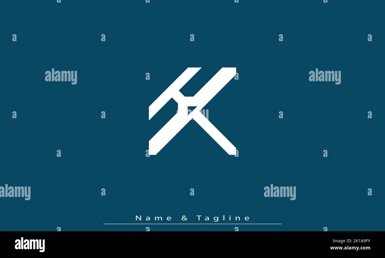 Alphabet Letters Initials Monogram Logo Kt Tk Stock Vector Image