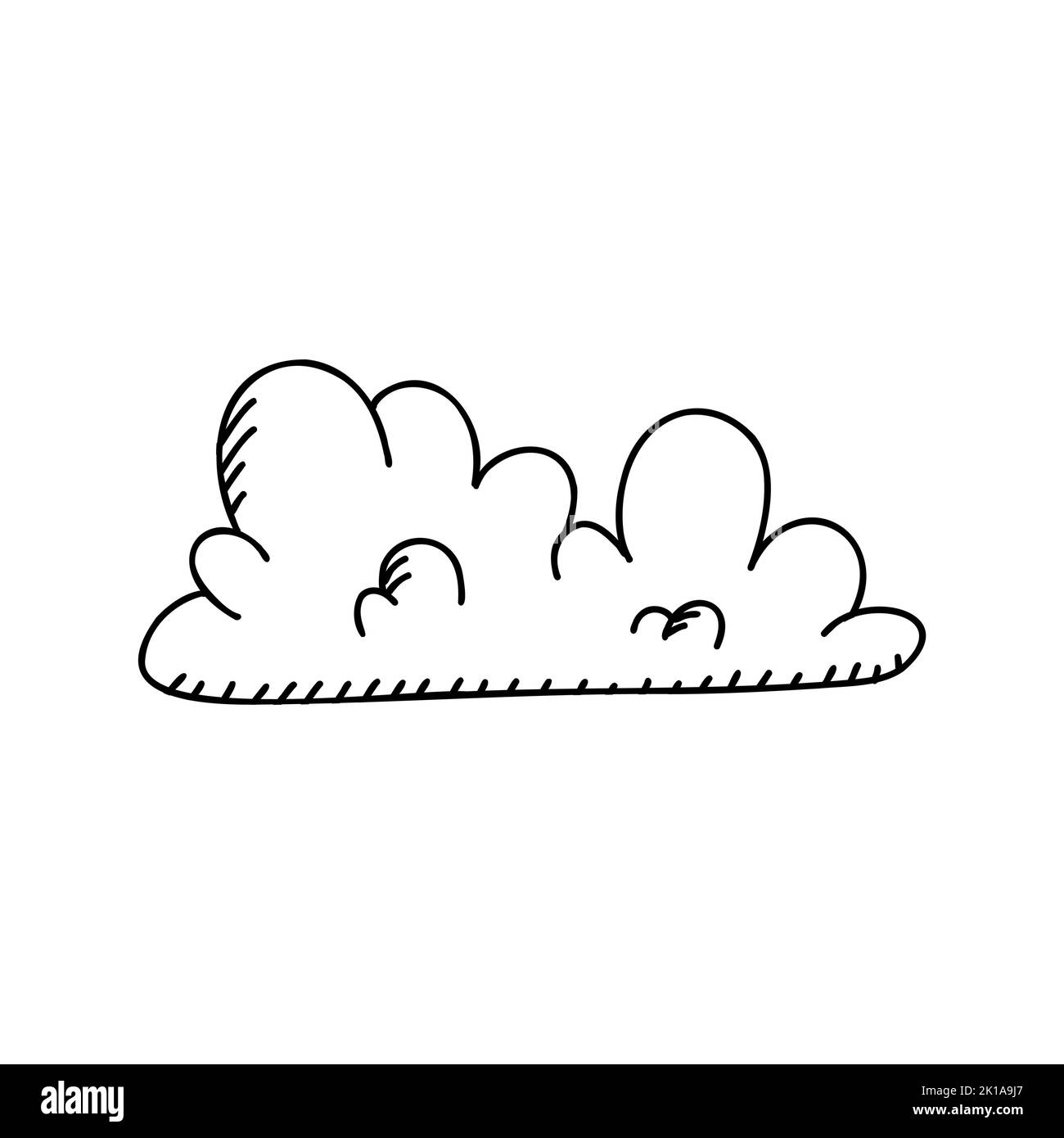 Clouds doodle collection. Outline scribble sky. Vector retro fog Stock ...