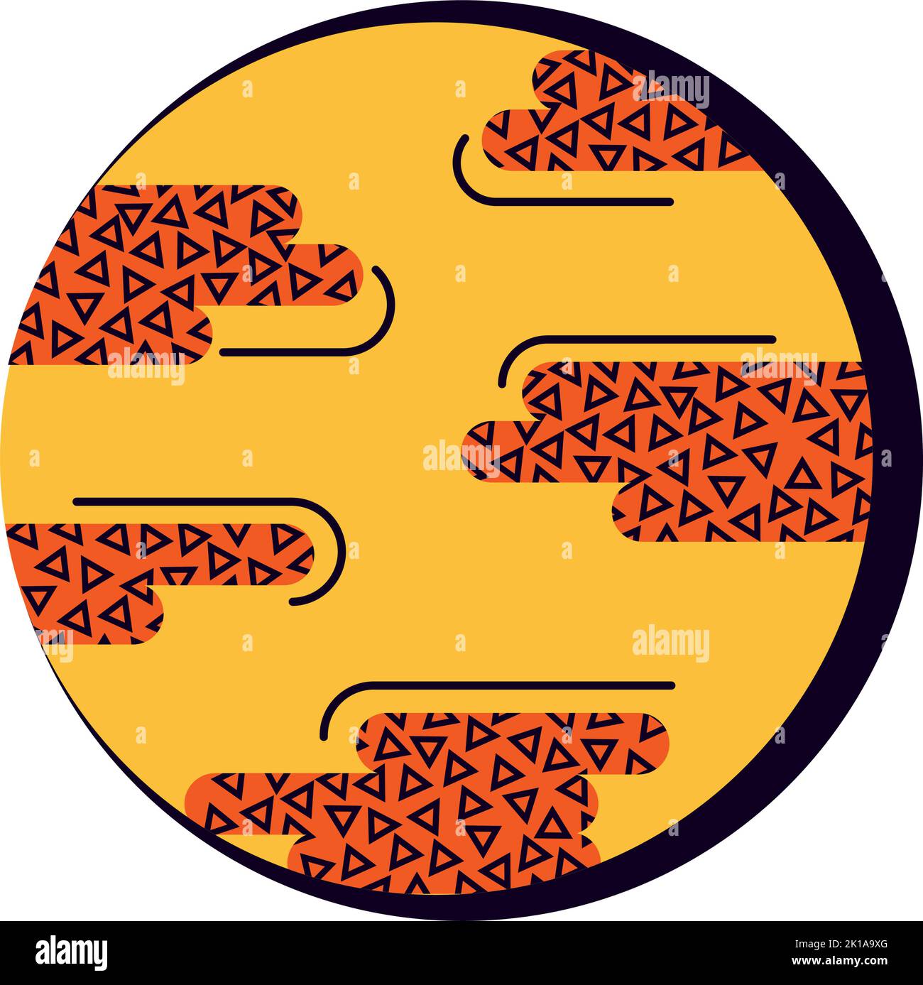 yellow full moon night icon Stock Vector Image & Art - Alamy