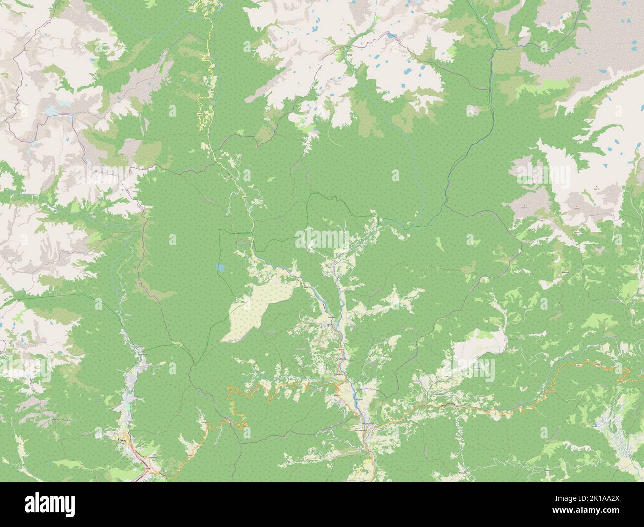 Punakha, district of Bhutan. Open Street Map Stock Photo - Alamy