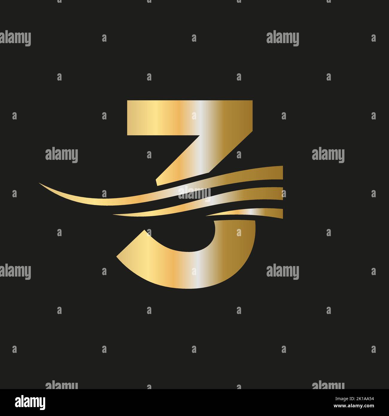 Modern Letter 3, 3 Logo Monogram Logotype Vector Template Combined with ...