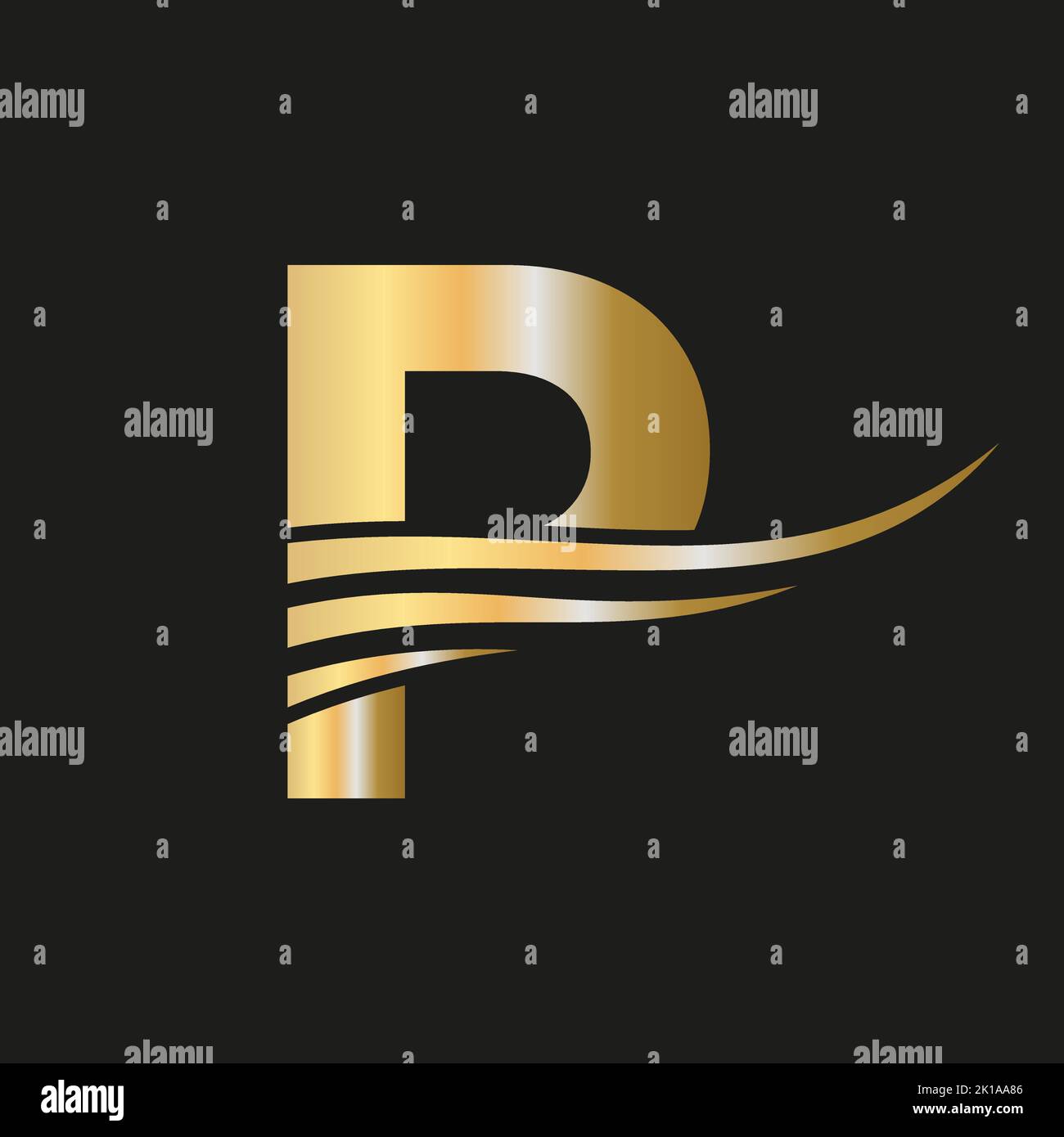 Modern Letter P, P Logo Monogram Logotype Vector Template Combined with ...