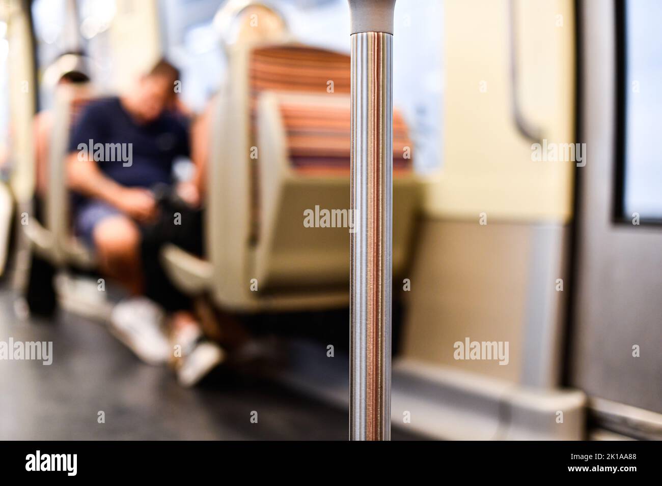 Illustration picture shows a close-up of a subway bar inside a Parisian ...