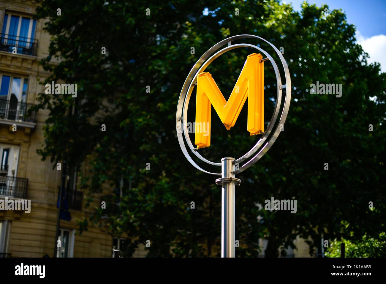 Illustration picture shows a sign with the subway logo (yellow symbol ...