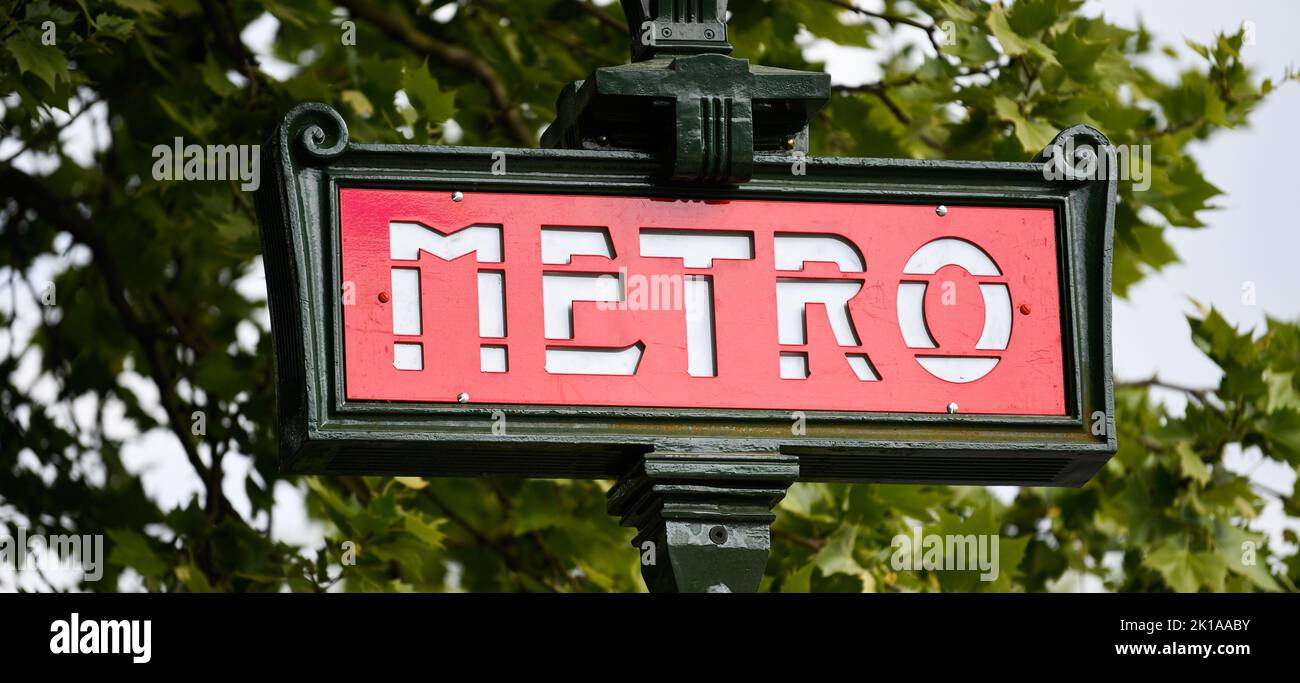 Illustration picture shows a sign with the subway logo (red symbol) in ...