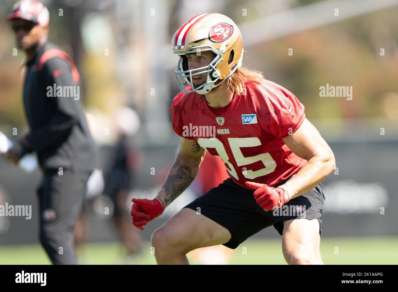 Sep 16, 2022; Santa Clara, California, USA; San Francisco 49ers tight ...