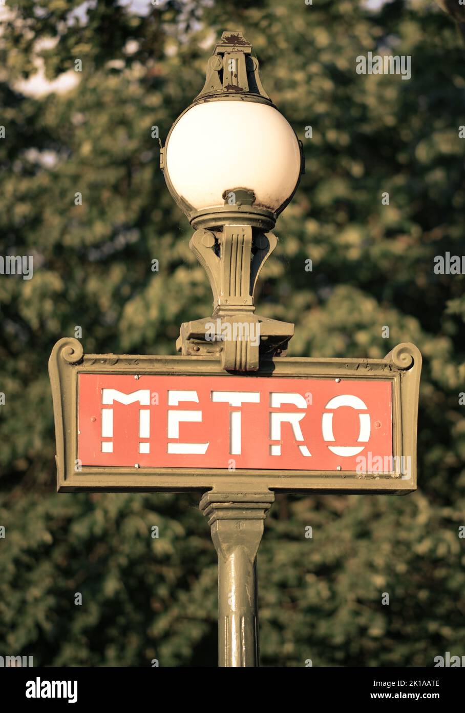 Illustration picture shows a sign with the subway red symbol in front ...