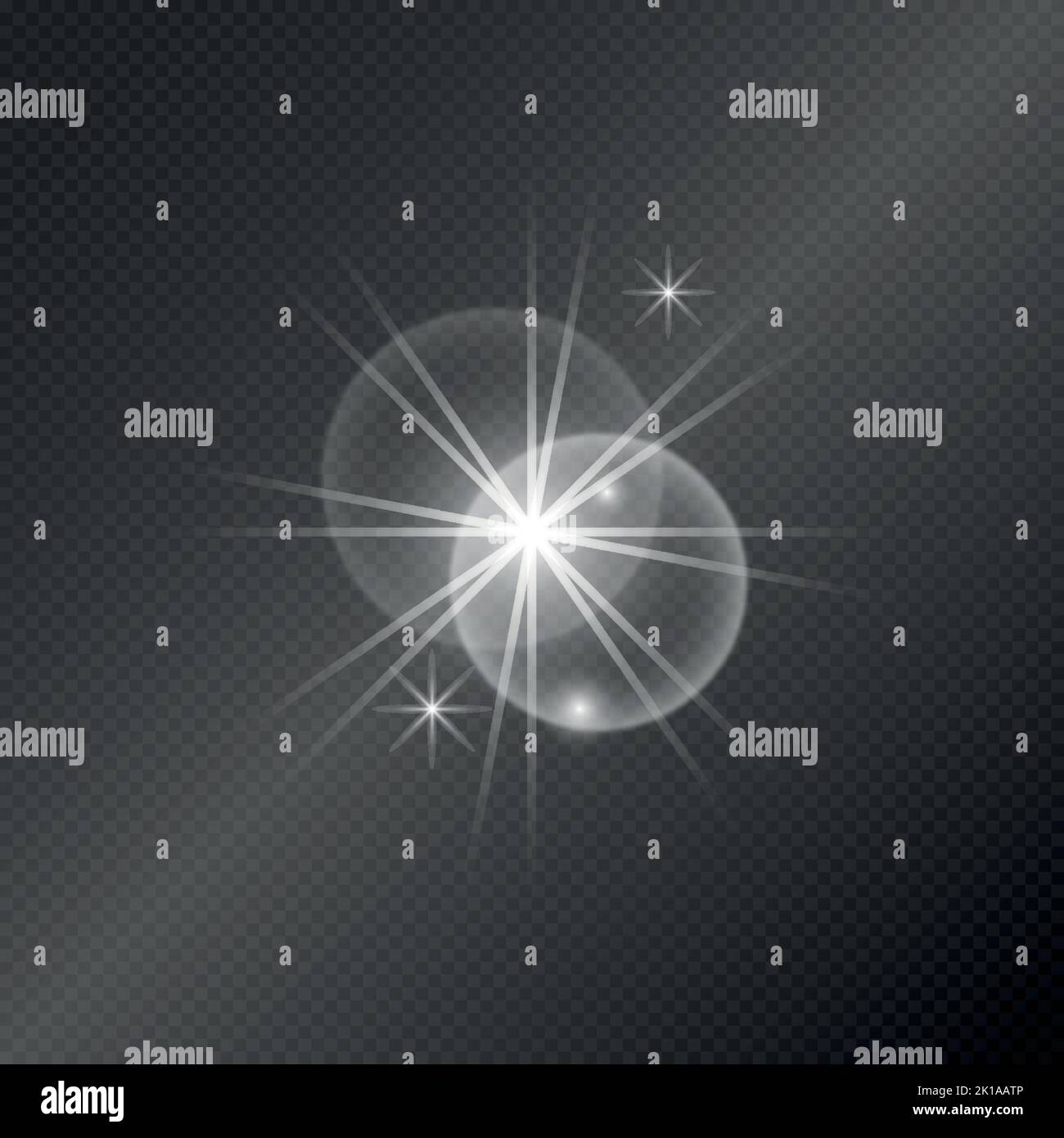 Realistic lighting, light beam glare glow on a dark background - Vector ...
