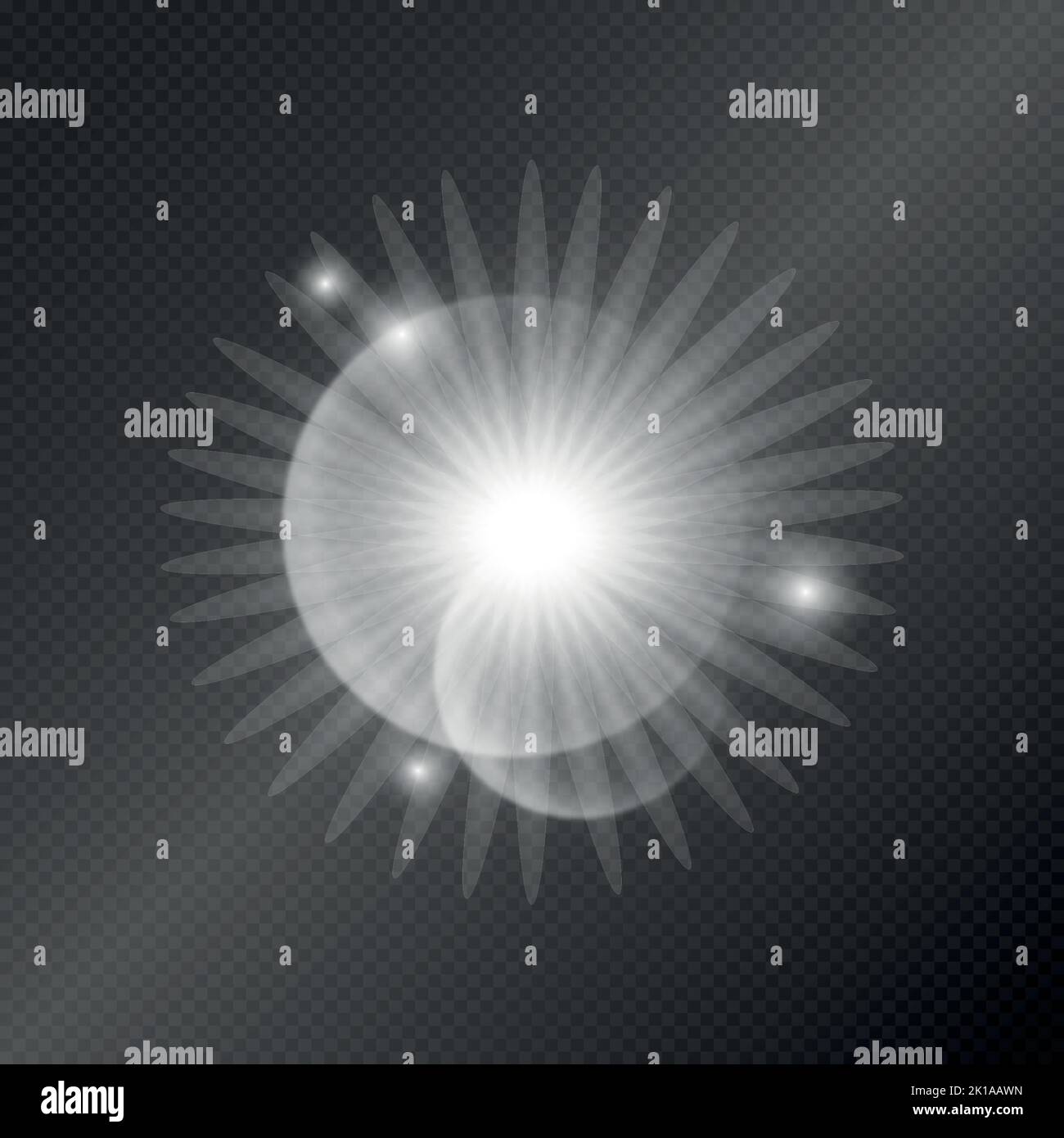Realistic lighting, light beam glare glow on a dark background - Vector ...
