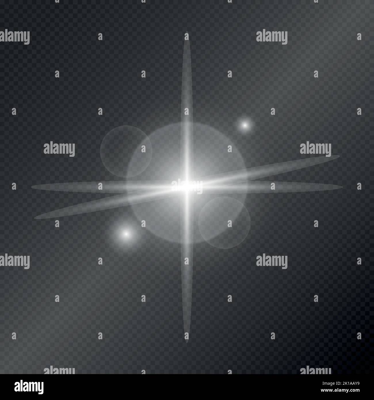 Realistic lighting, light beam glare glow on a dark background - Vector ...