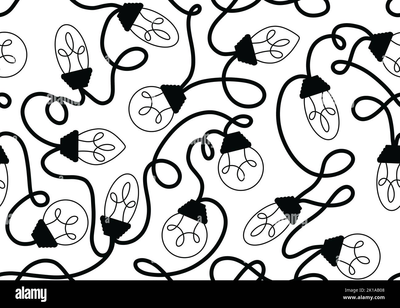 Festive illumination seamless idea light bulbs pattern for wrapping ...