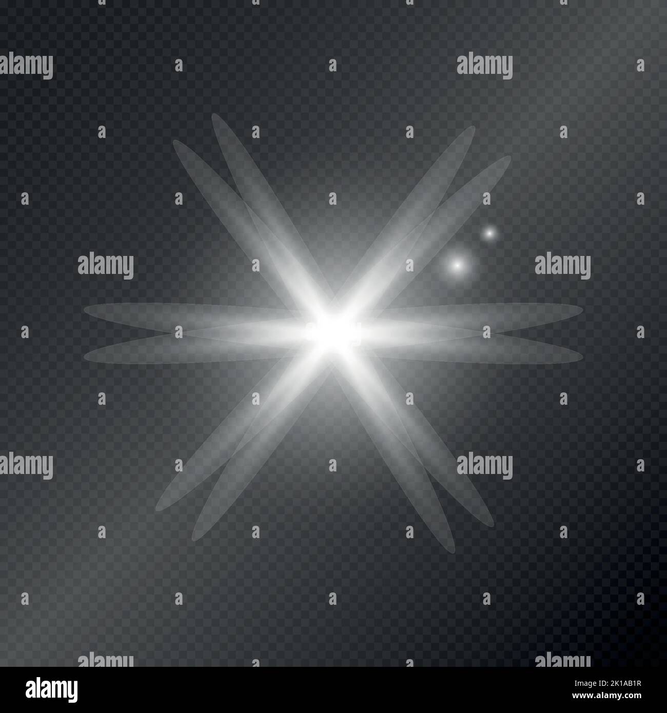 Realistic lighting, light beam glare glow on a dark background - Vector ...