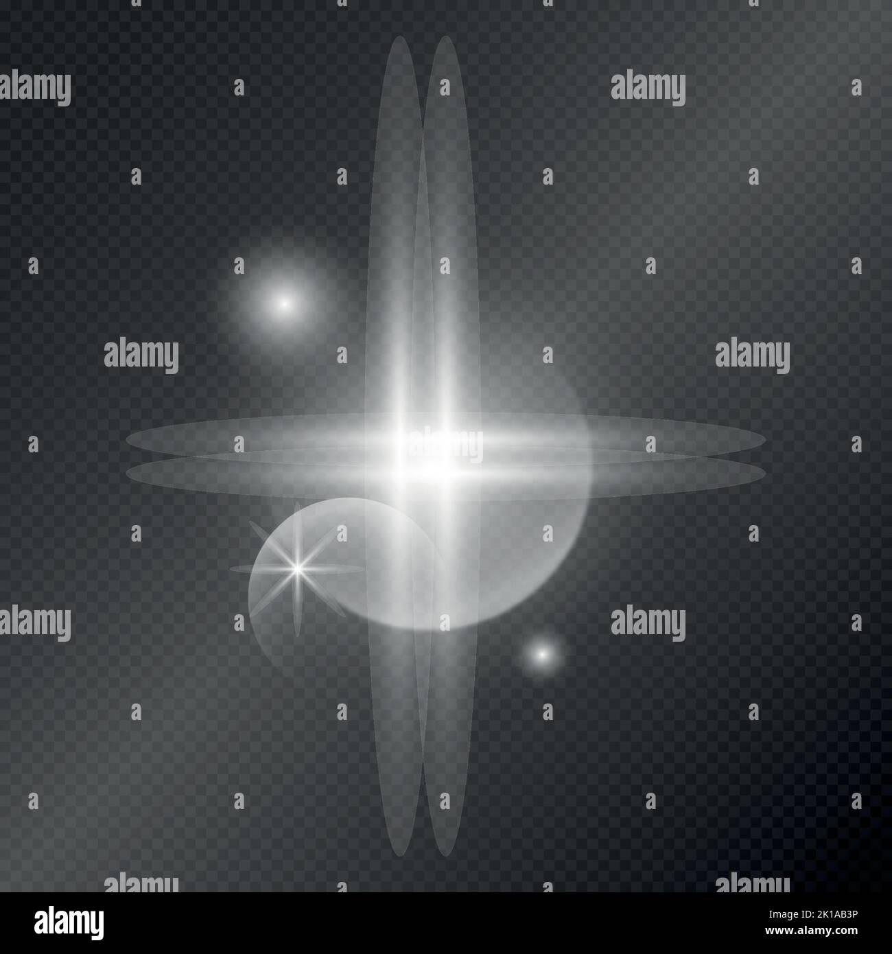 Realistic lighting, light beam glare glow on a dark background - Vector ...
