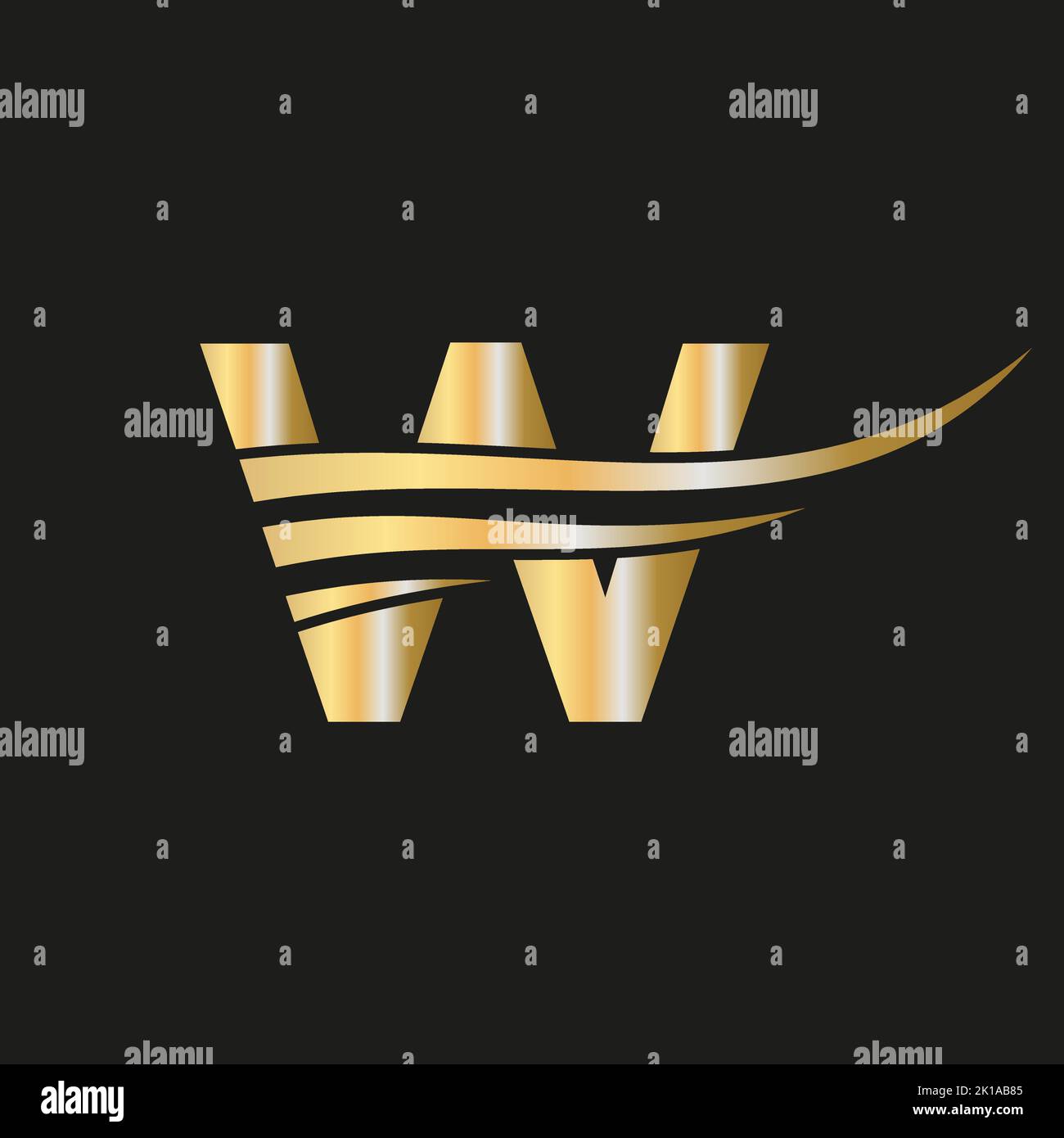 Modern Letter W, W Logo Monogram Logotype Vector Template Combined with ...