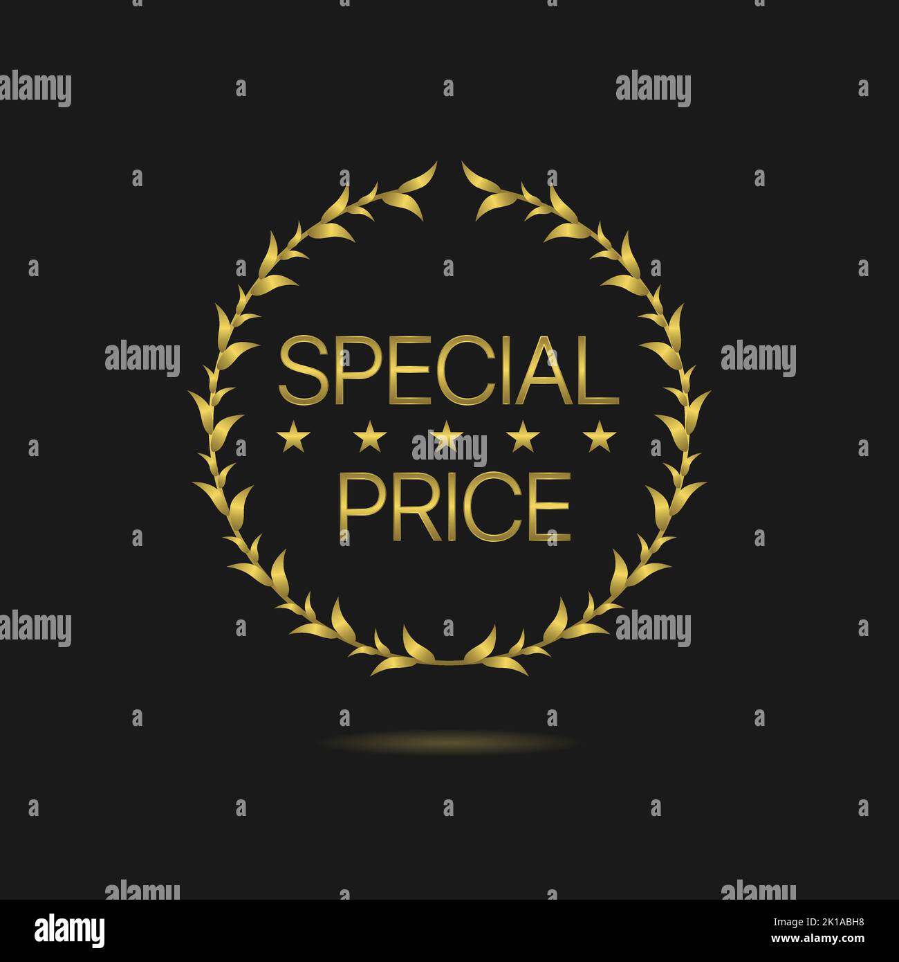 Special price golden laurel wreath label Stock Vector Image & Art - Alamy
