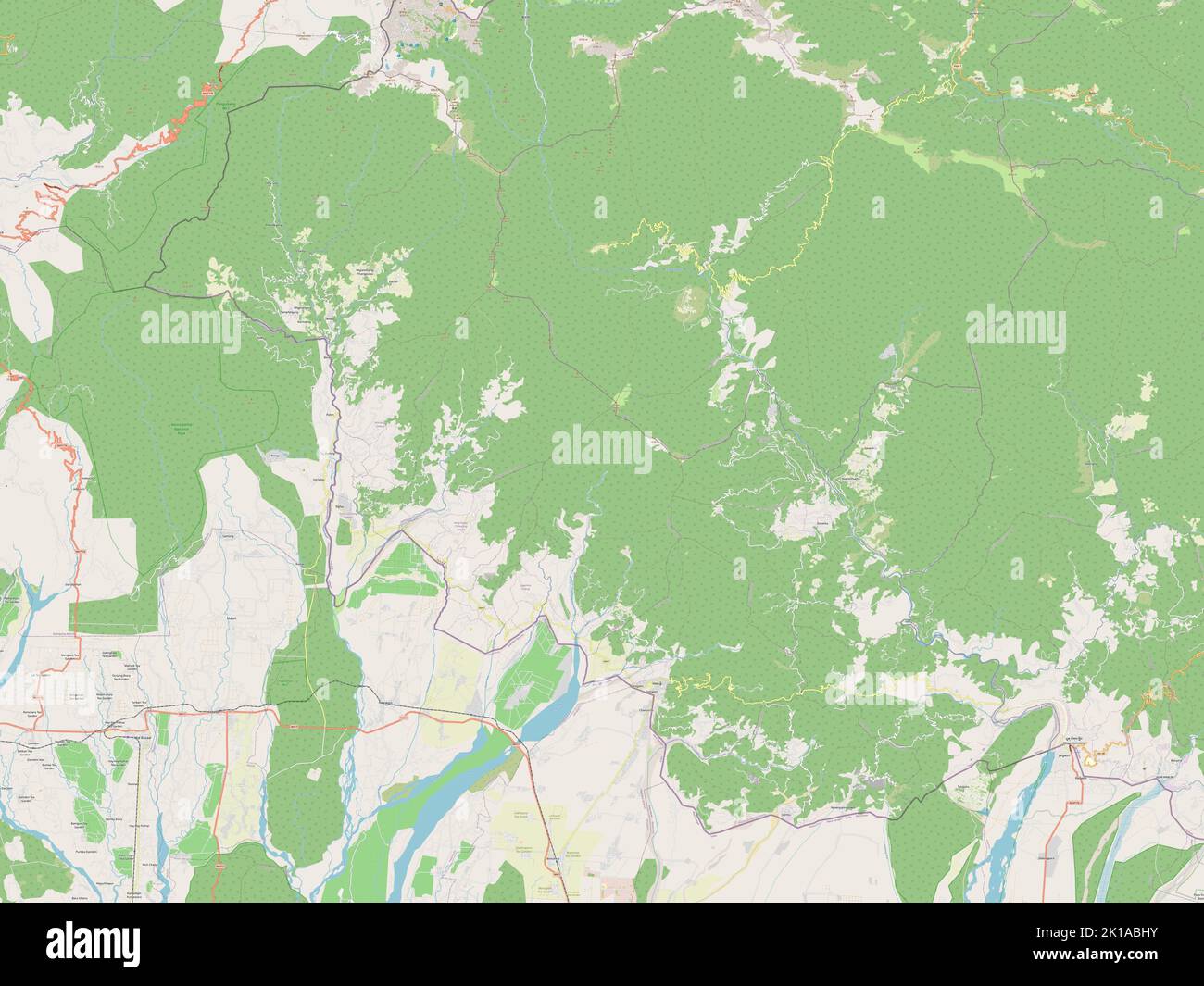 Samtse, district of Bhutan. Open Street Map Stock Photo - Alamy