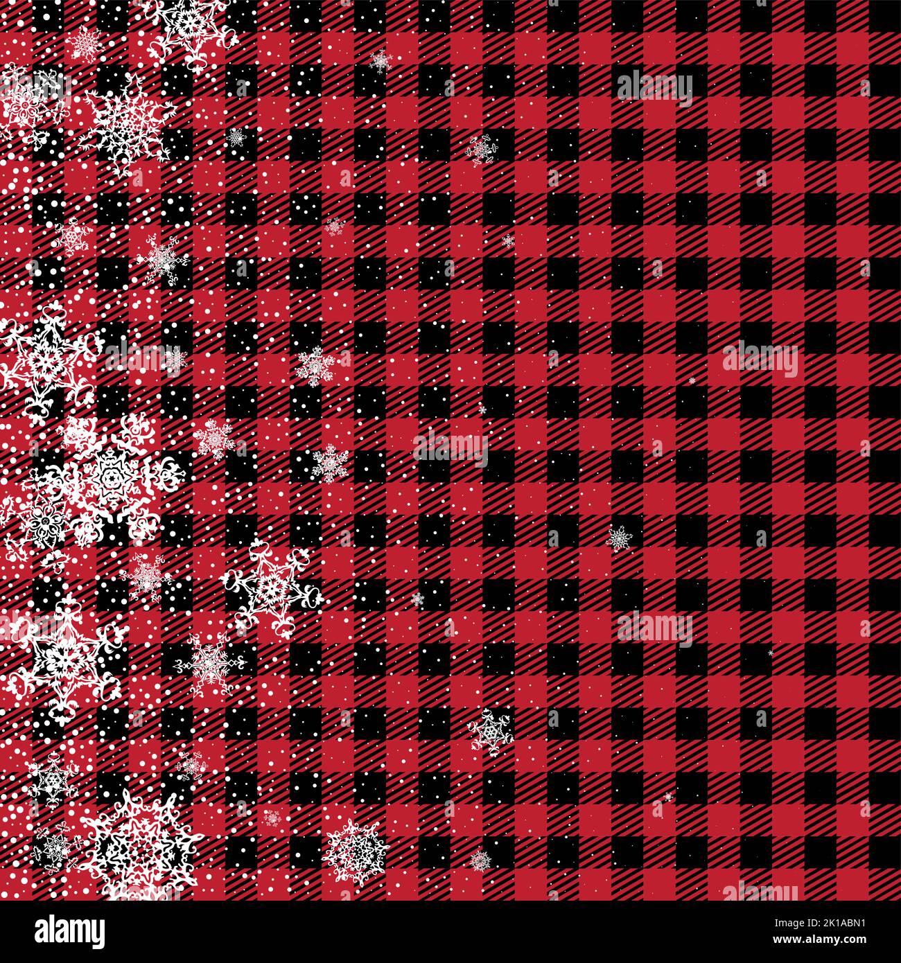 Christmas and New Year pattern at Buffalo Plaid. Festive background for ...