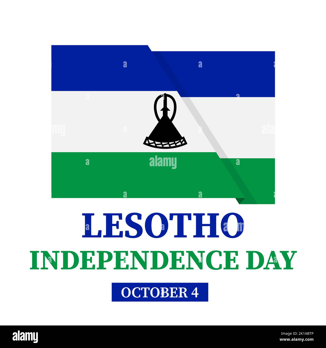 Lesotho Independence Day typography poster. National holiday celebrate ...