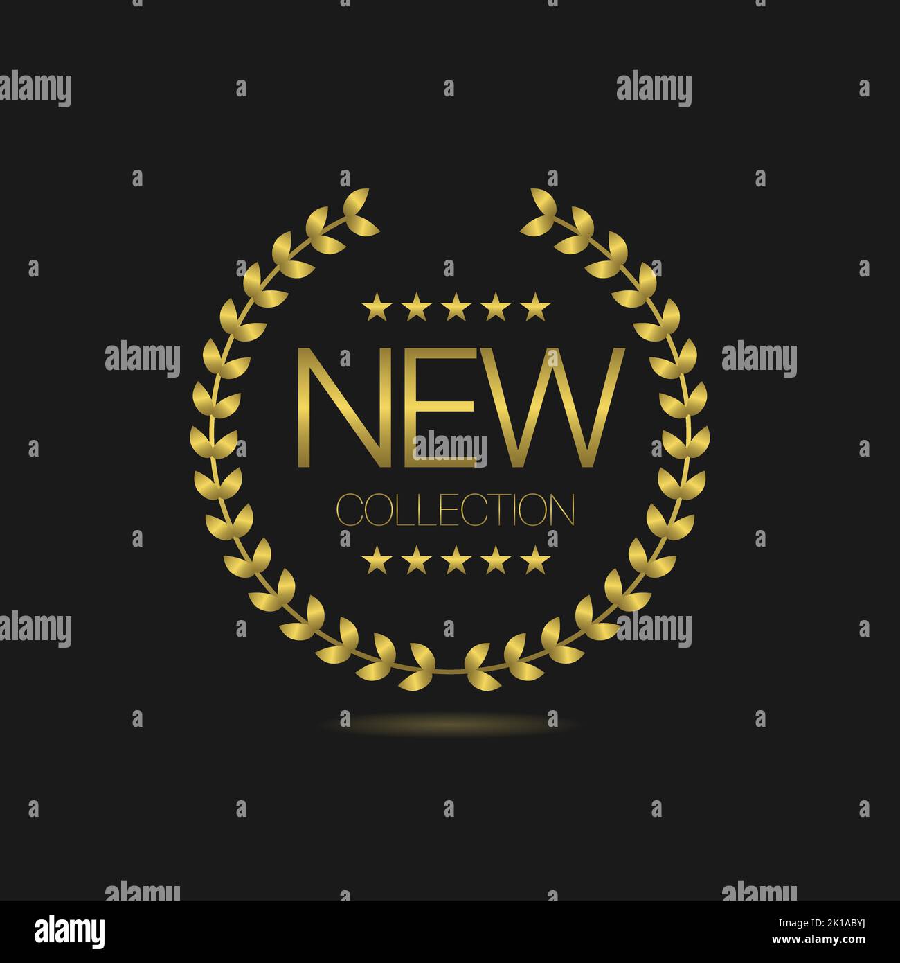 New collection golden laurel wreath label Stock Vector Image & Art - Alamy
