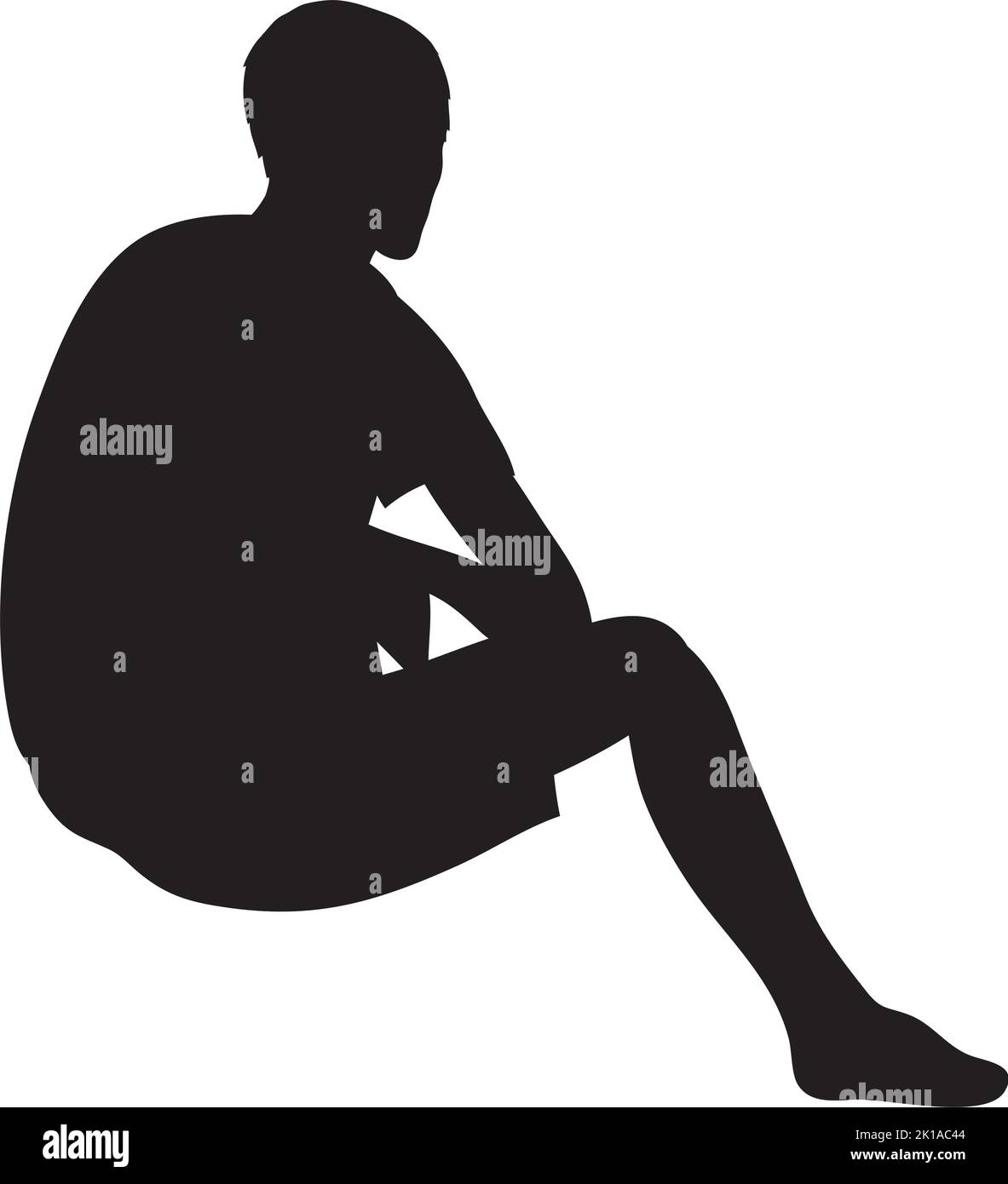 man seated silhouette style character Stock Vector Image & Art - Alamy
