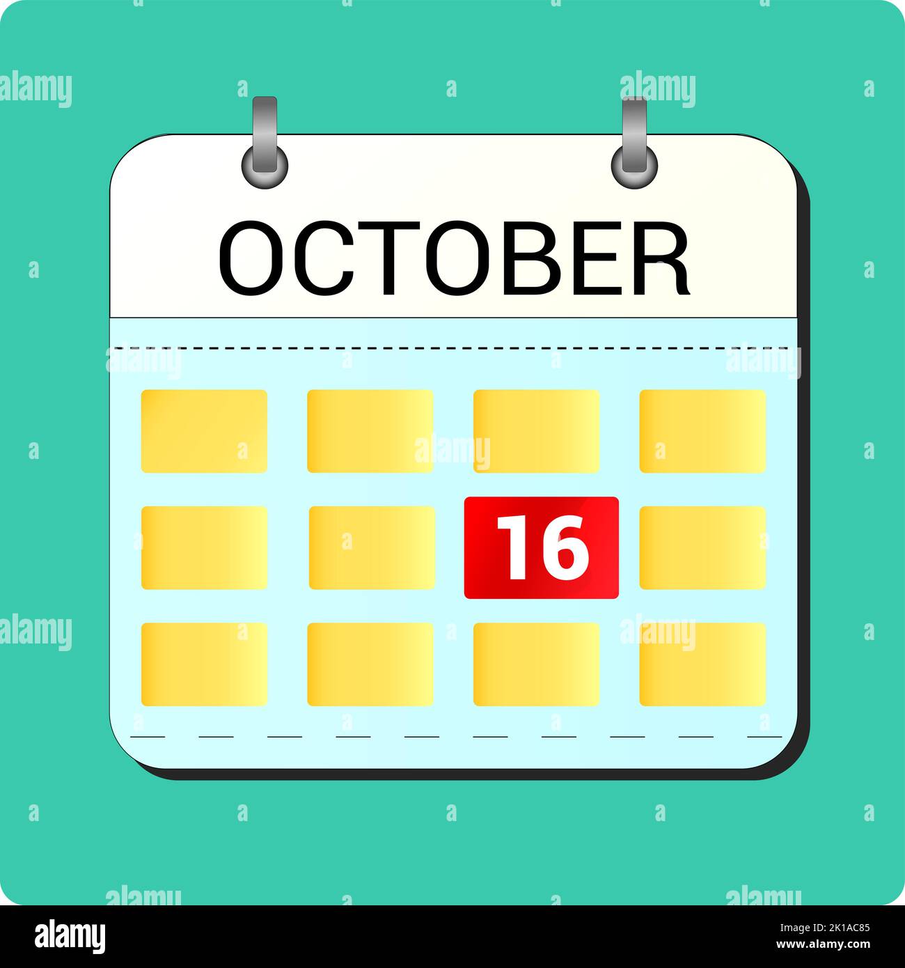 calendar vector drawing, date October 4 on the page Stock Vector Image ...