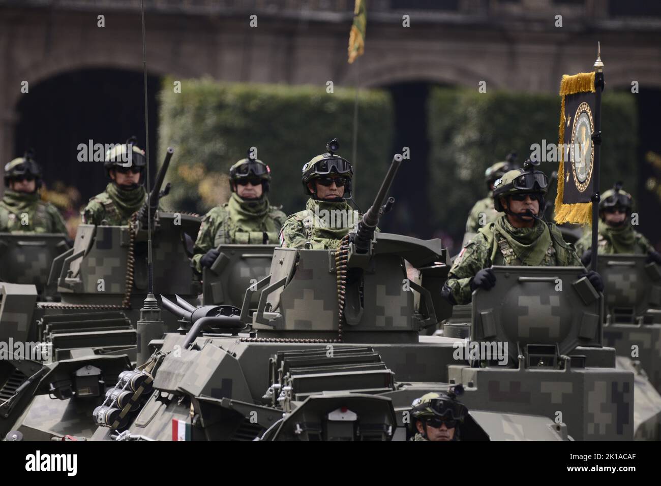 Mexico City, Mexico. 16th Sep, 2022. Mexican Army marching during the ...