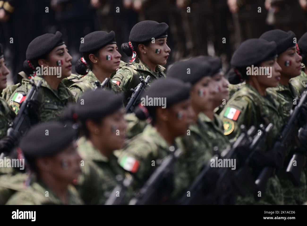 Mexico City, Mexico. 16th Sep, 2022. Mexican Army marching during the ...