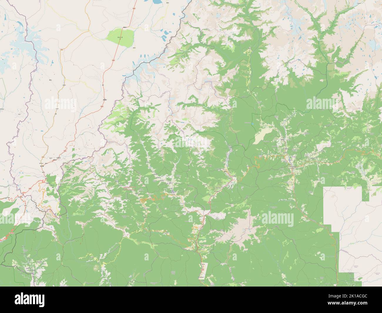 Thimphu, district of Bhutan. Open Street Map Stock Photo - Alamy