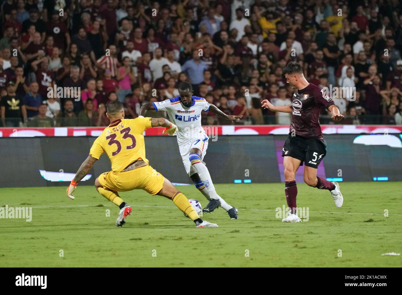 Arechi stadium, Salerno, Italy, September 16, 2022, Assan Ceesay (US ...
