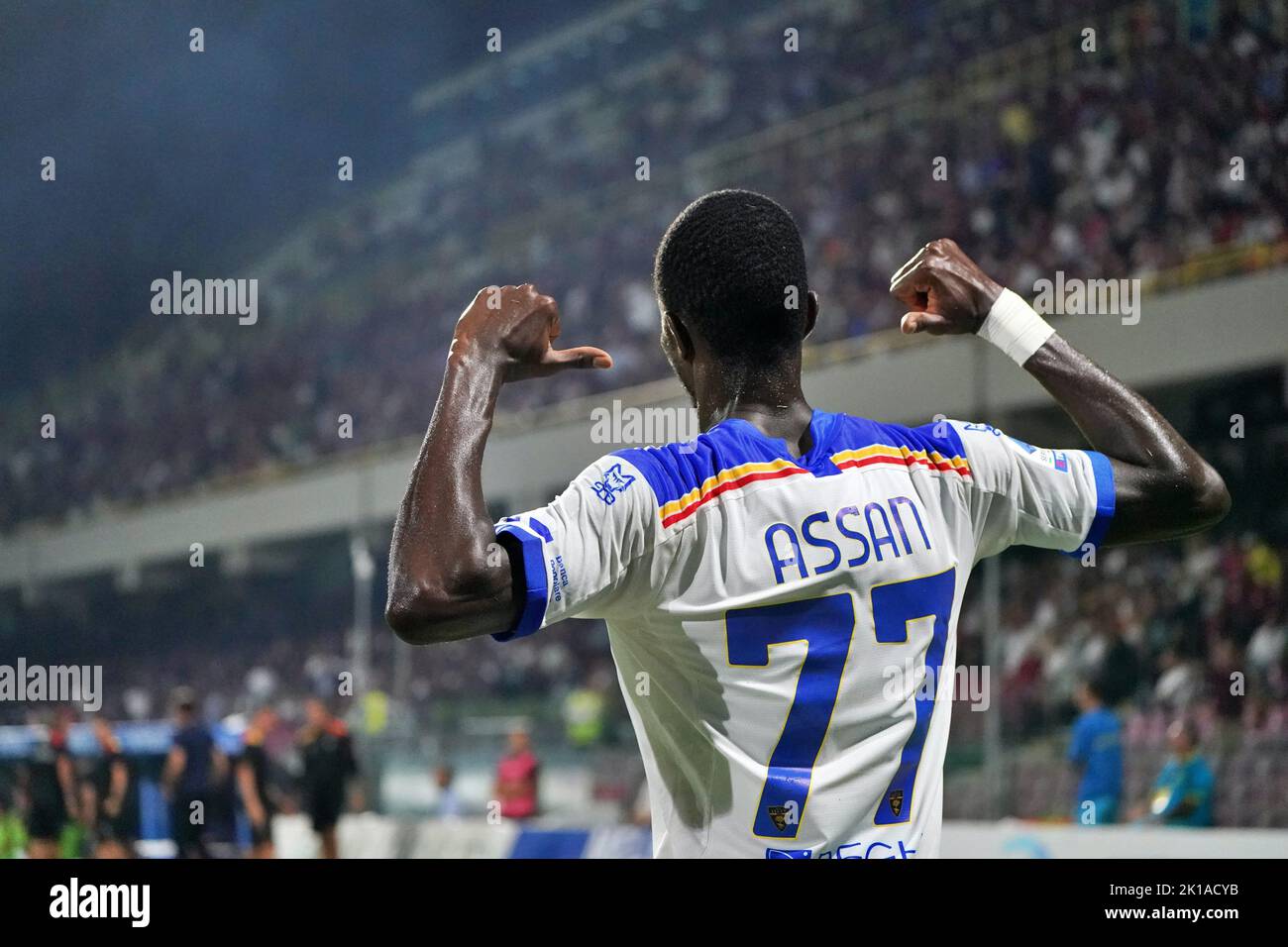 Arechi stadium, Salerno, Italy, September 16, 2022, Assan Ceesay (US ...
